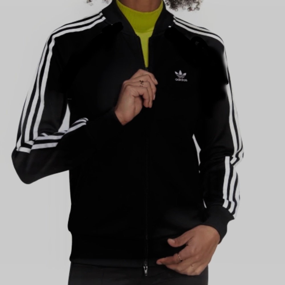 Adidas 3 Stripes Trefoil Original Black Full Zip Trac… - Gem